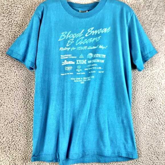 Oneita | Shirts | Vintage Single Stitch Tshirt Sz L Ibm Logo 8s 90s ...
